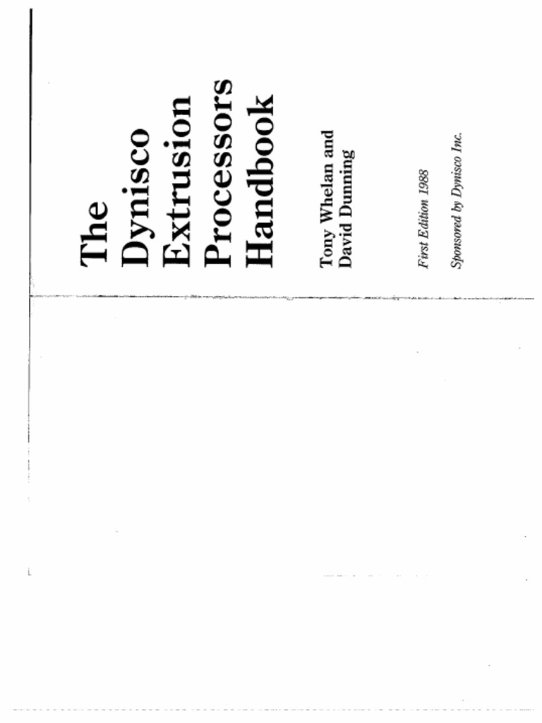 Dynisco Process Extrusion Handbook | PDF