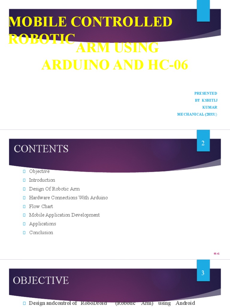 On Robotic Arm Control With Arduino | PDF | Arduino | Application Software