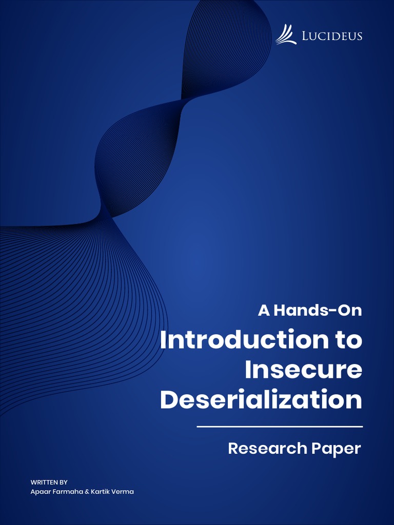 A Hands-On Introduction To Insecure Deserialization | PDF | Class ...
