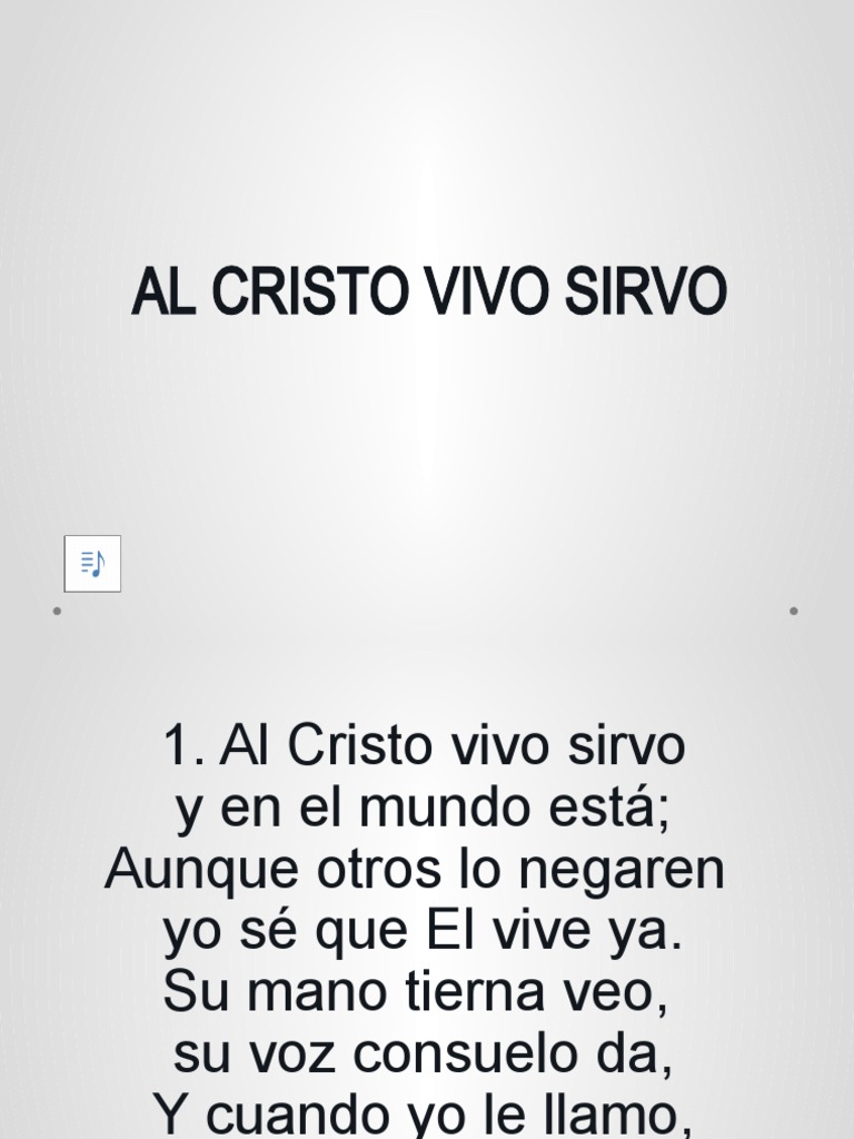 Al Cristo Vivo Sirvo | PDF