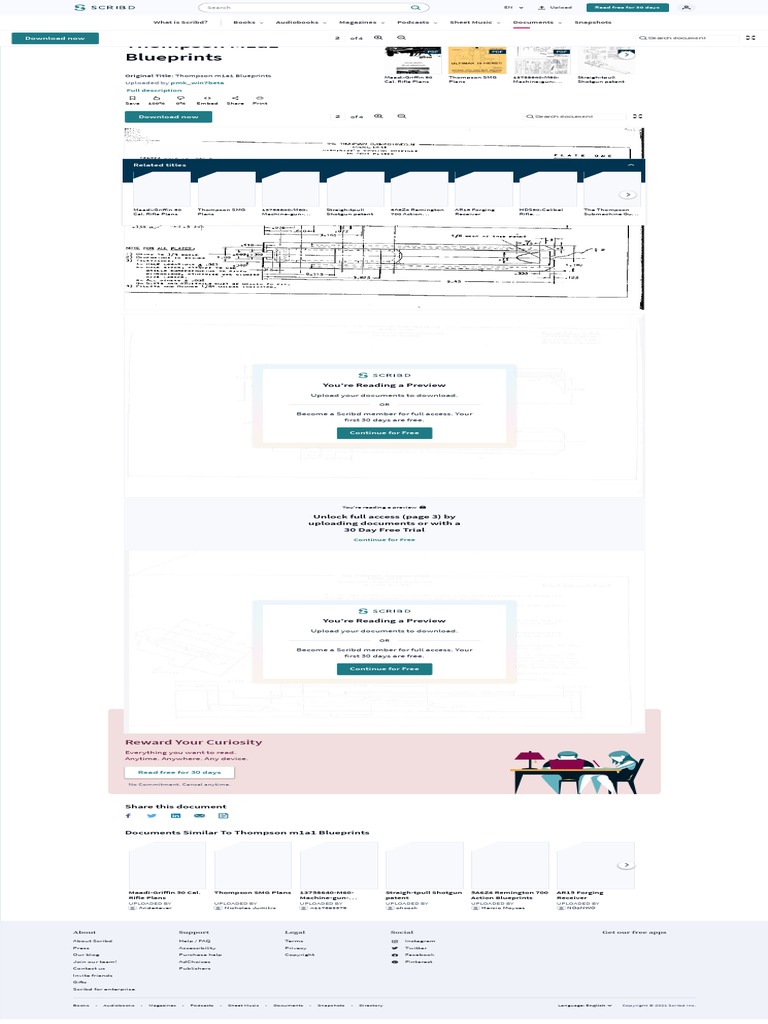 Thompson M1a1 Blueprints - PDF | PDF | Scribd | World Wide Web