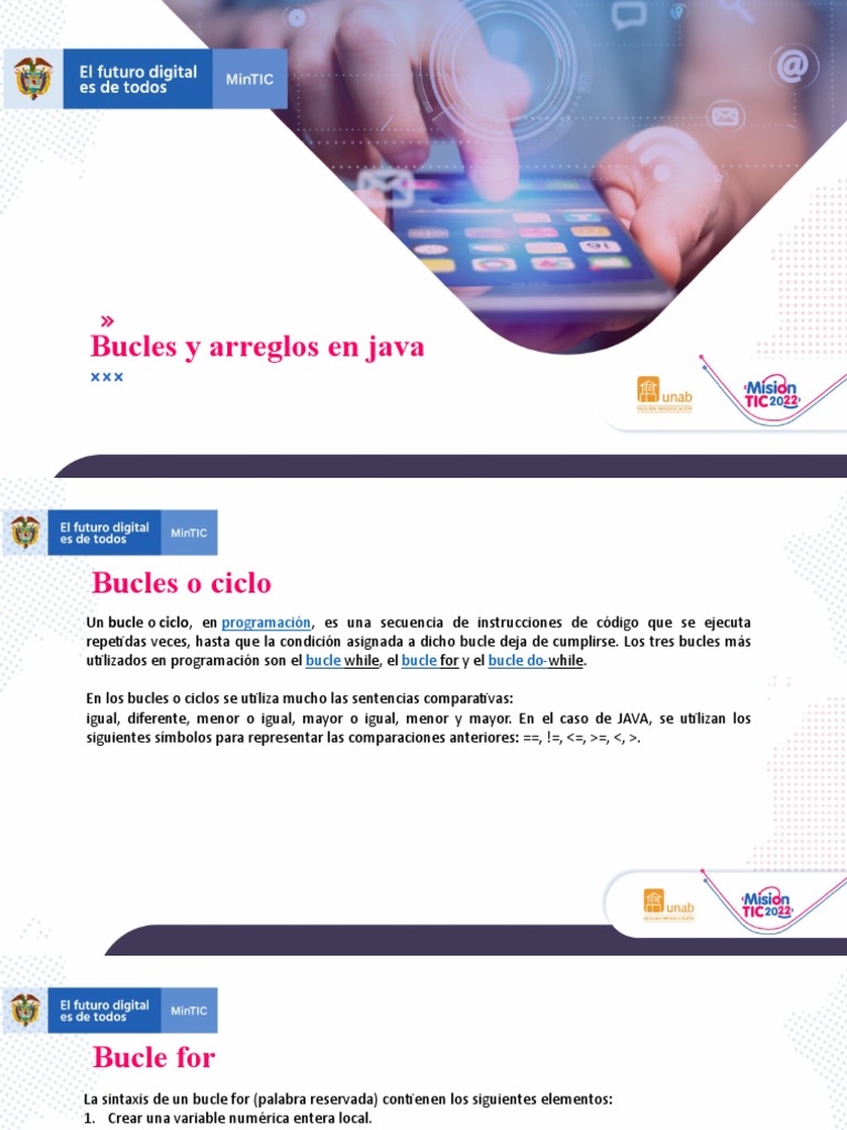 Bucles y Arreglos en Java Presentación | PDF | Estructura de datos de ...