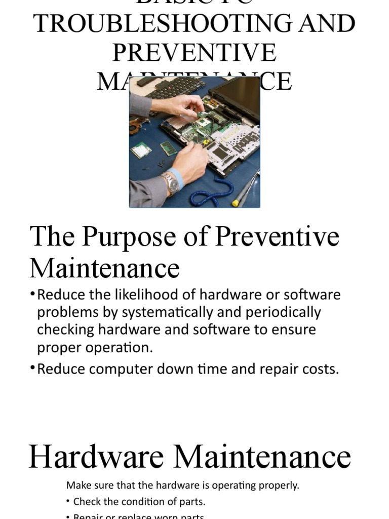 Basic PC Troubleshooting and Preventive Maintenance | PDF | Troubleshooting | Bios