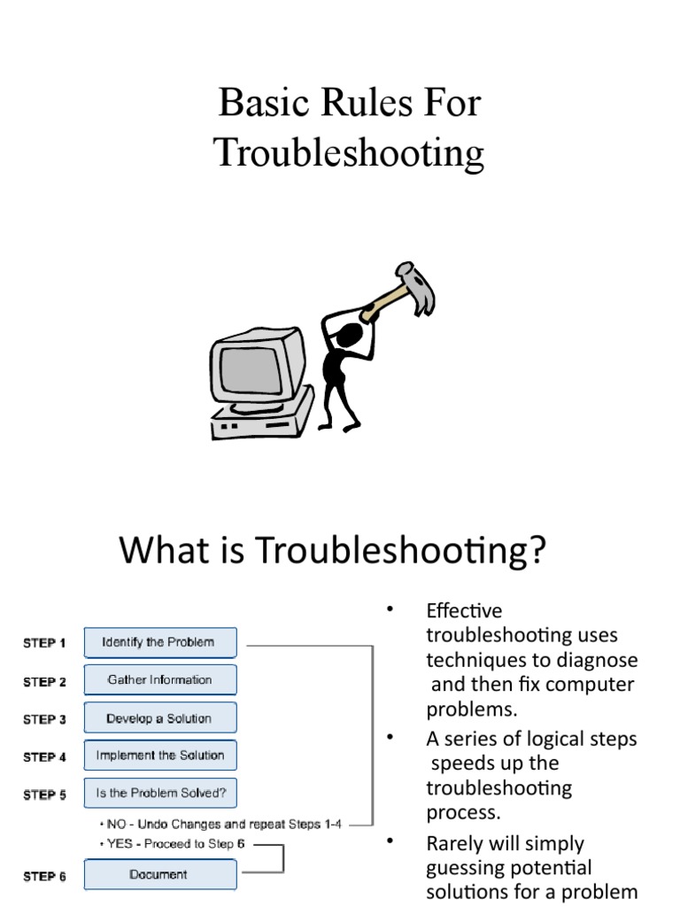 Rules in Troubleshooting | PDF | Troubleshooting | System