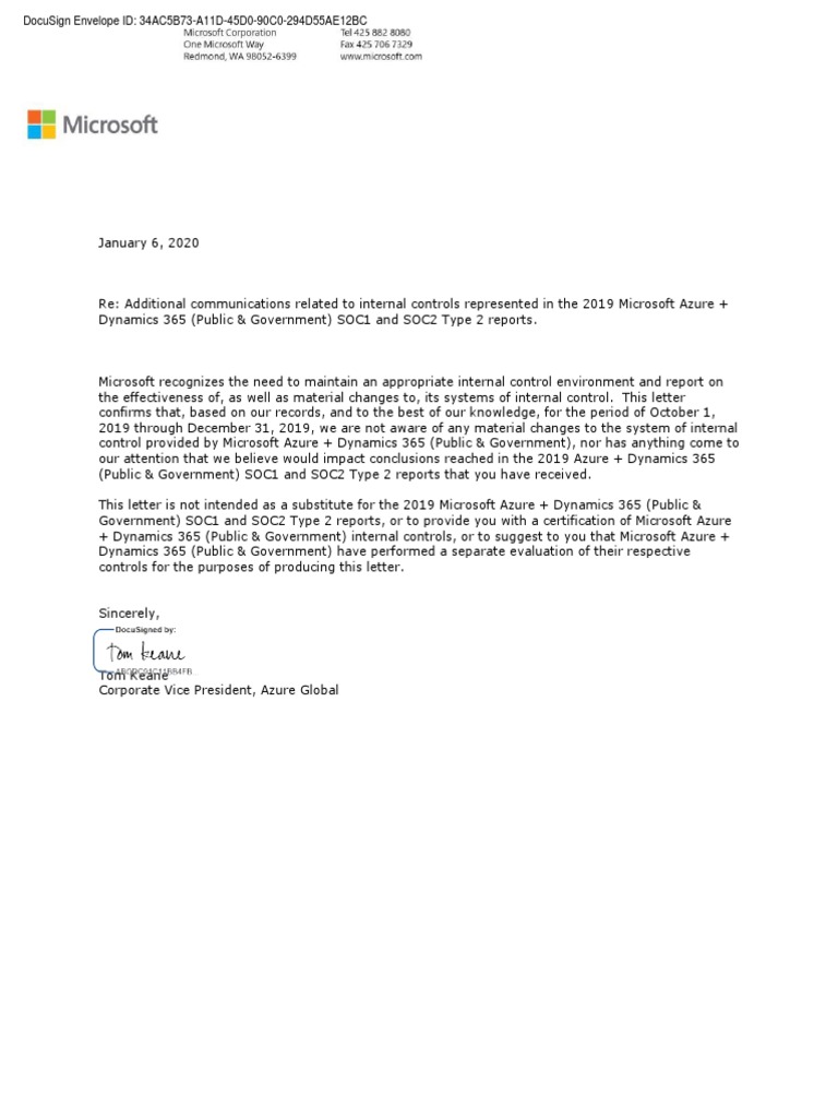 Azure + Dynamics 365 (Public & Government) SOC Bridge Letter Oct - Dec ...