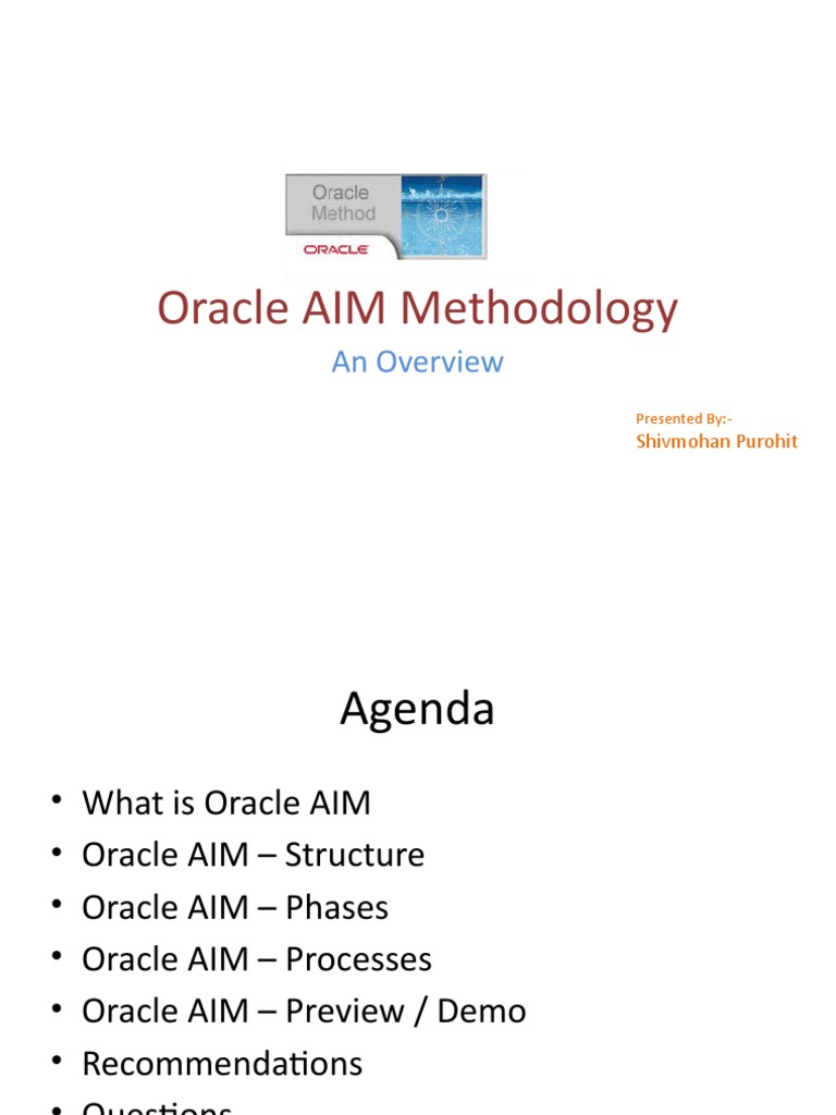 Oracle AIM Methodology: An Overview | PDF | Software Development ...