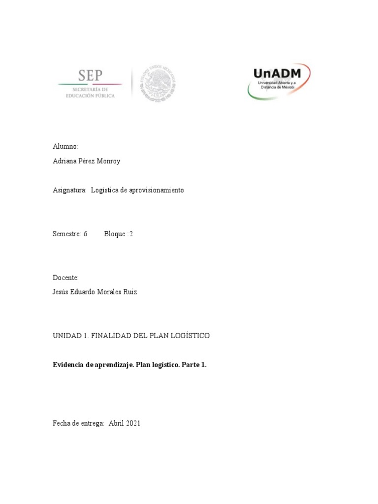 LPLG U1 Ea Adpm..1 | PDF | Marketing | Logística