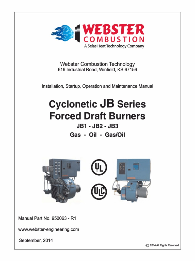 W 8ST R: Cyclonetic J B Series Forced Draft Burners | PDF | Combustion ...