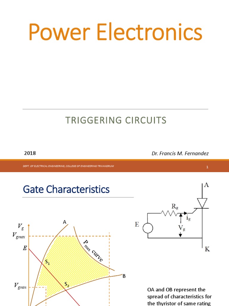 Power Electronics: Triggering Circuits | PDF | Electrical Components | Electric Power