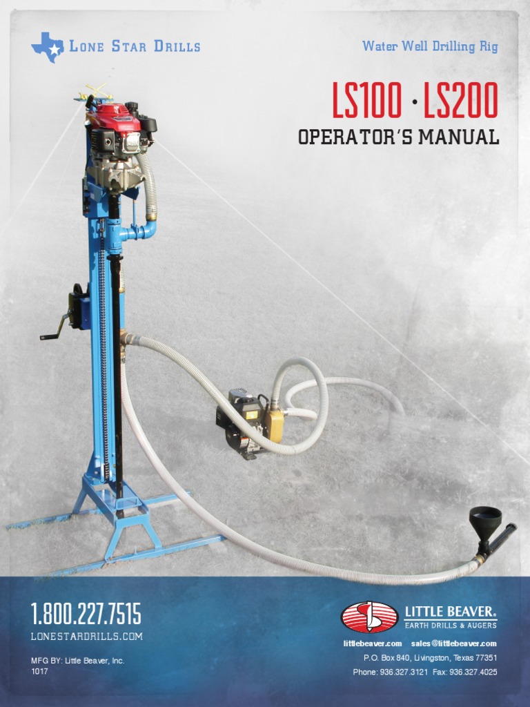 LS100 LS200: Operator'S Manual | PDF | Screw | Drill