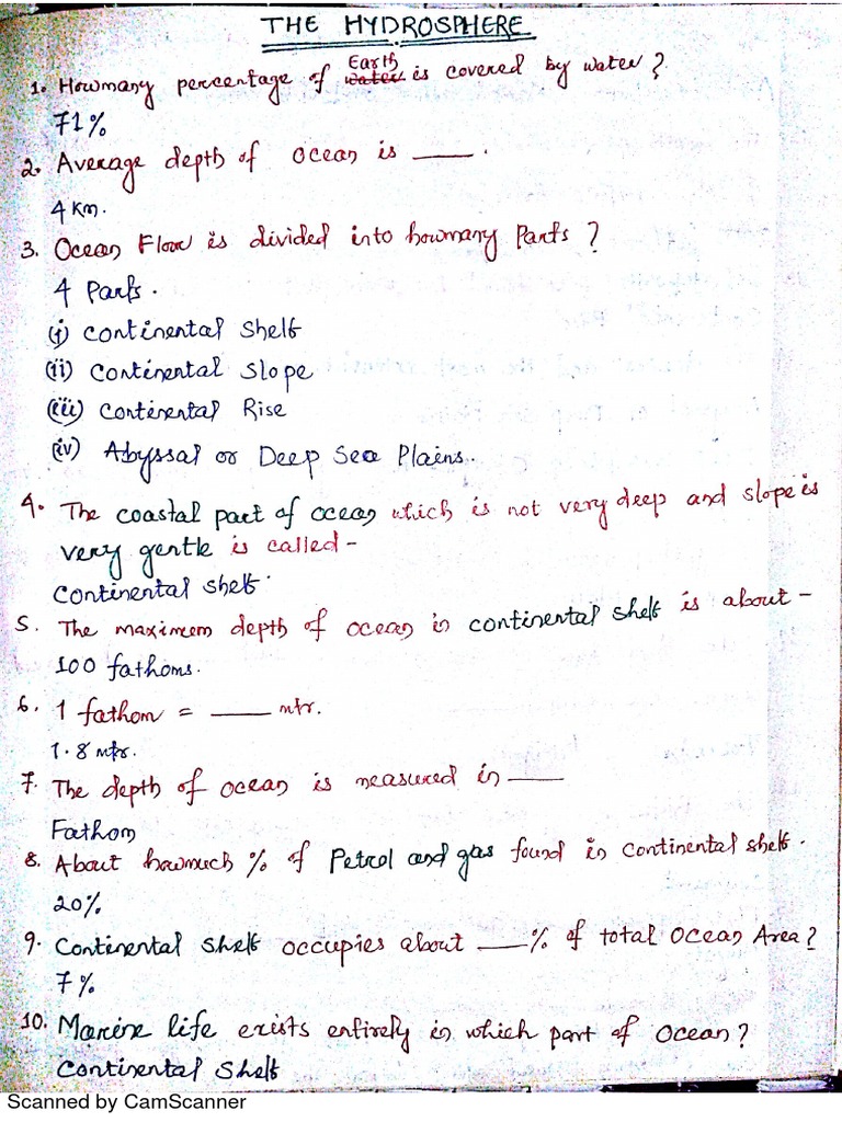 Geography Hydrosphere | PDF