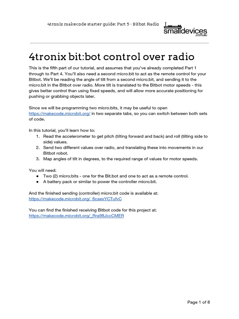 Bitbot Starter Guide Part 5 | PDF | Radio | Computer Engineering