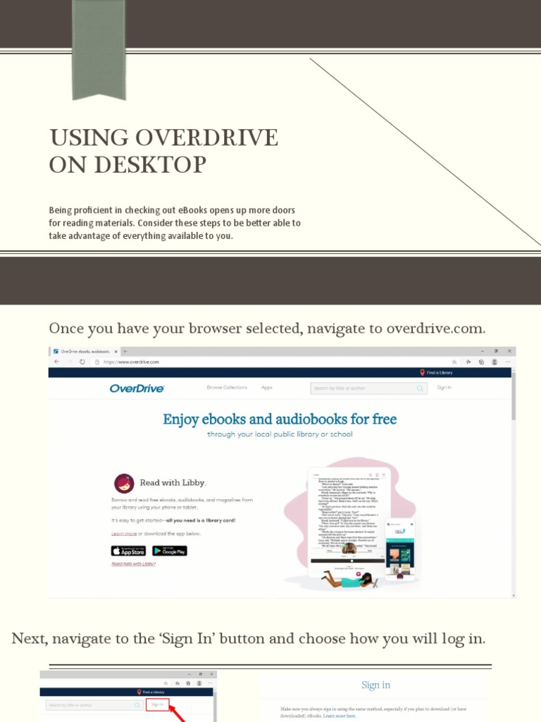 How to Use OverDrive on Desktop | PDF | Career & Growth | Philosophy