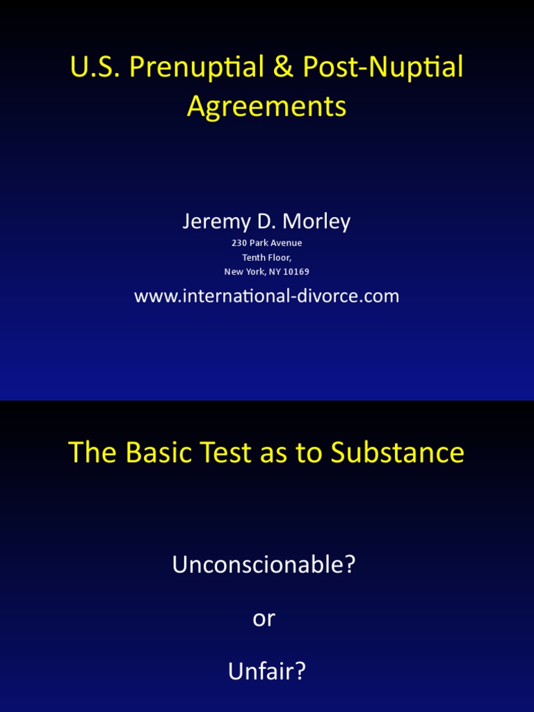 U.S. Pre & Post-Nups | PDF | Marriage | Contract Law