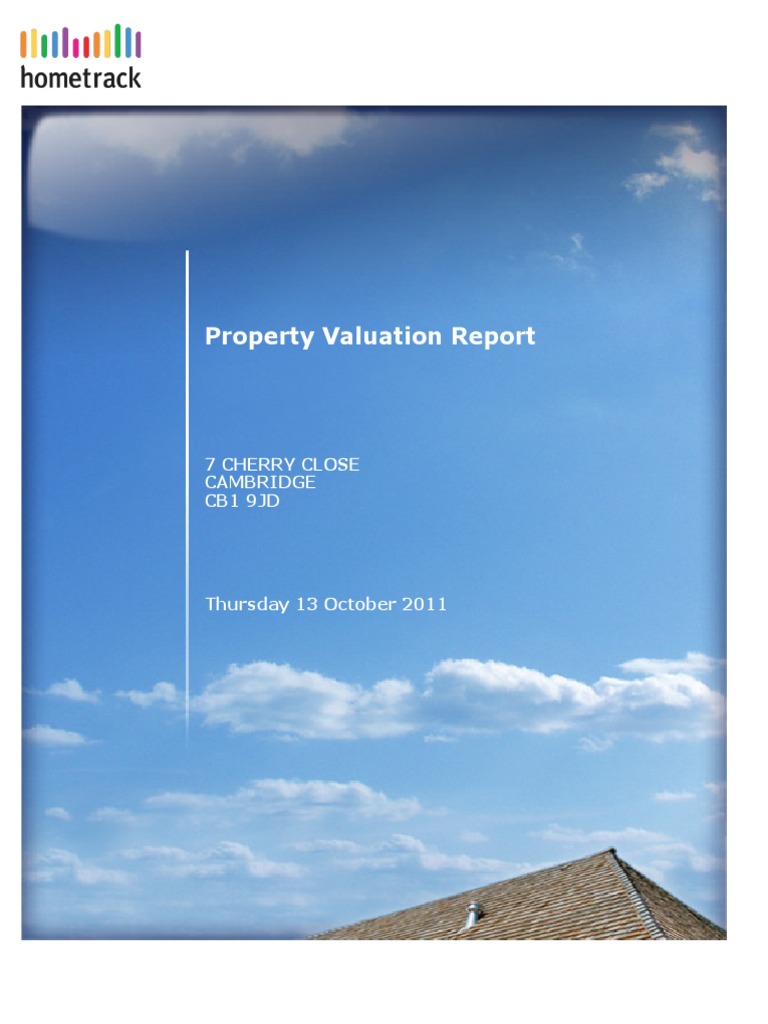 Valuation Report Sample Home Track | PDF | Real Estate Appraisal | Sales