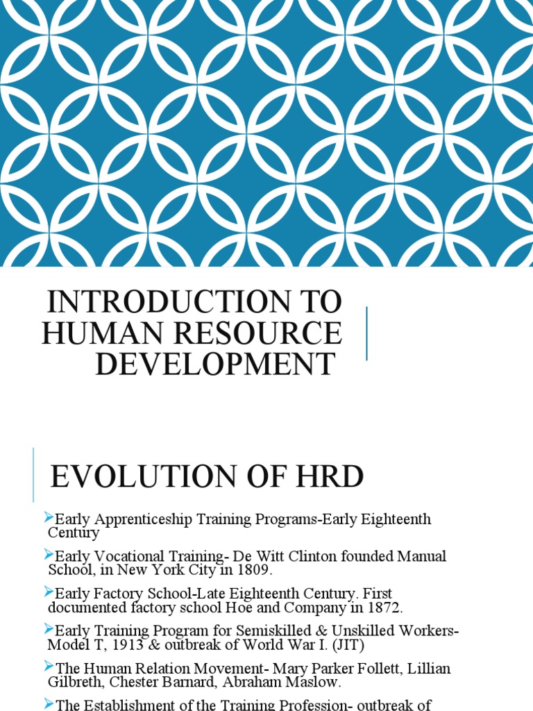 Introduction To Human Resource Development | PDF | Human Resources ...