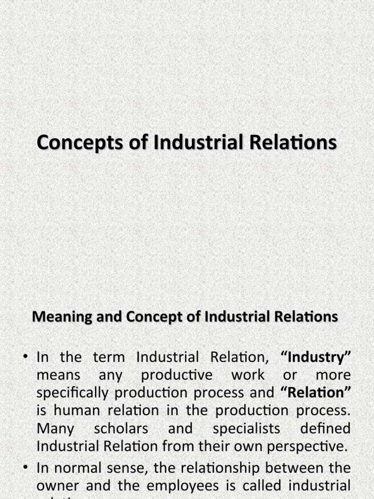 Industrial Relations Pdf Industrial Relations Employment
