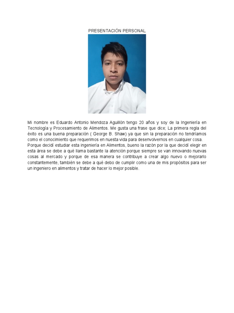 Presentación Personal | PDF