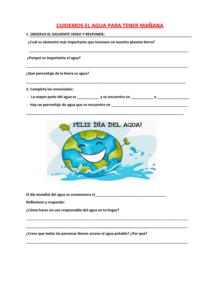 DEMOSTRAMOS LO QUE APRENDIMOS 6to Cuidado Del Agua | Download Free PDF ...