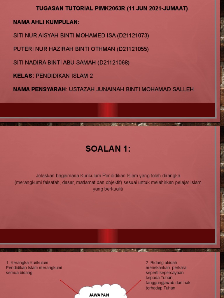 Tugasan Tutorial Group (Pimk2063) | PDF