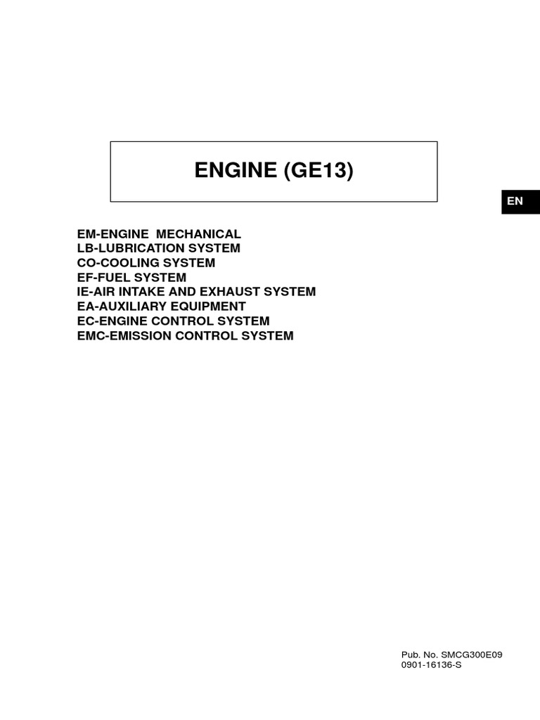 En Nissan Ge13 Engine | PDF | Belt (Mechanical) | Cylinder (Engine)