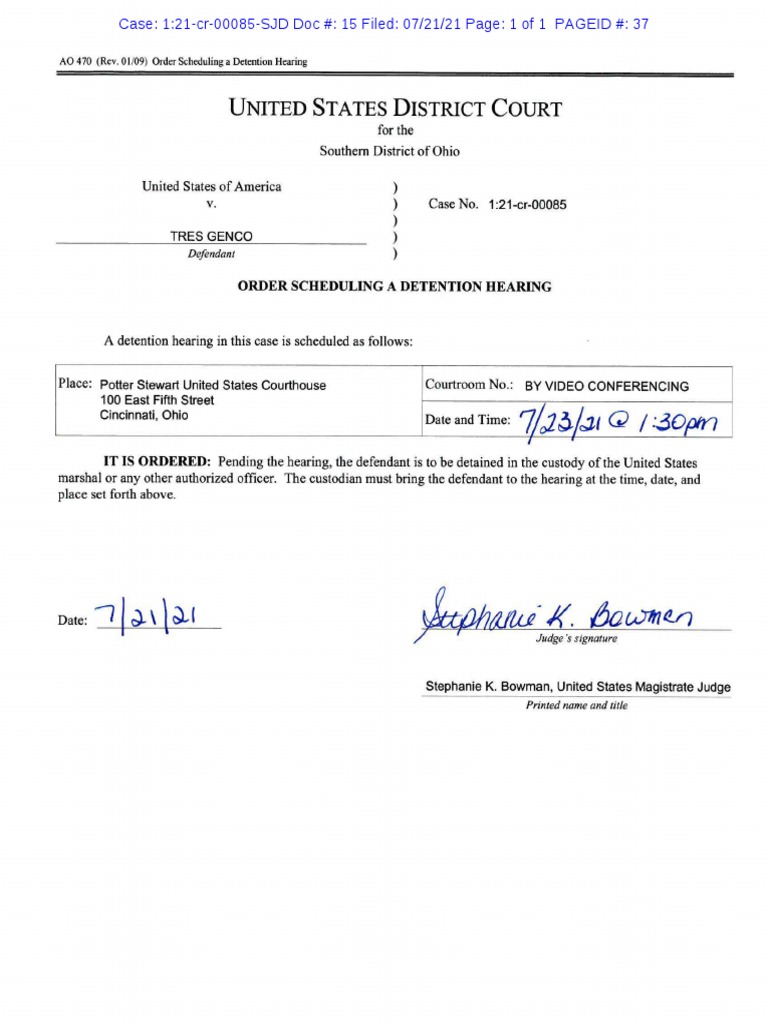 Genco Detention Order | PDF | Law