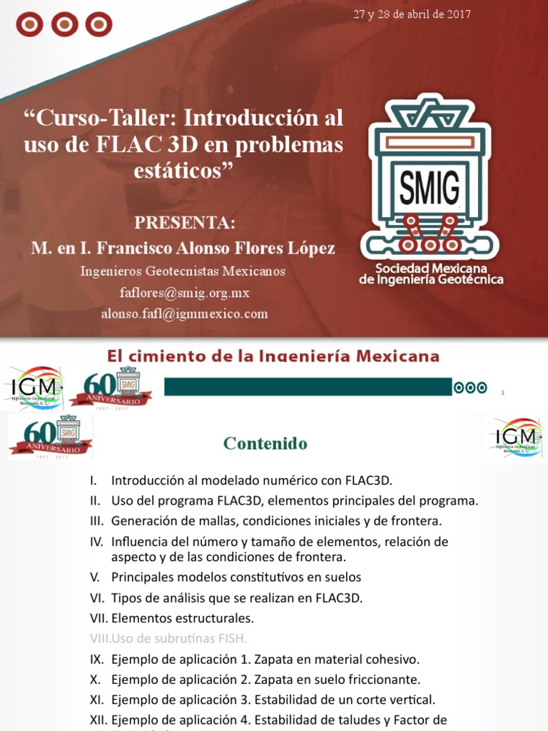 Introducción a FLAC 3D en Geotecnia | PDF | Método de elementos finitos ...