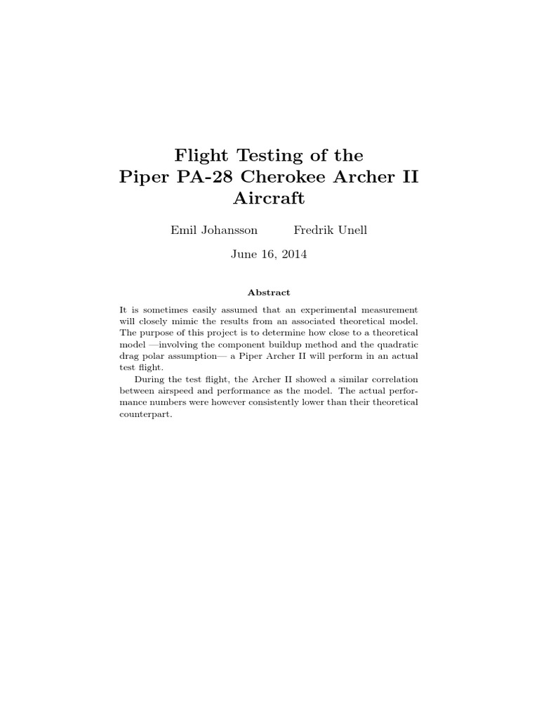 Piper PA-28 Cherokee Archer II | PDF | Altimeter | Altitude
