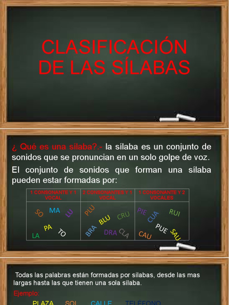Clasificación de Las Sílabas | PDF | Sílaba | Fonética