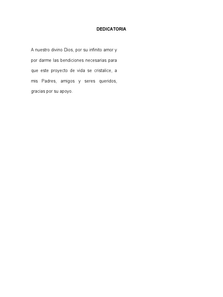 Dedicatoria 1 | PDF