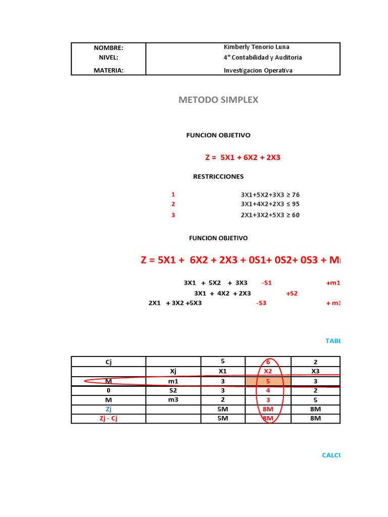 Examen Operativa Metodo Simplex | PDF