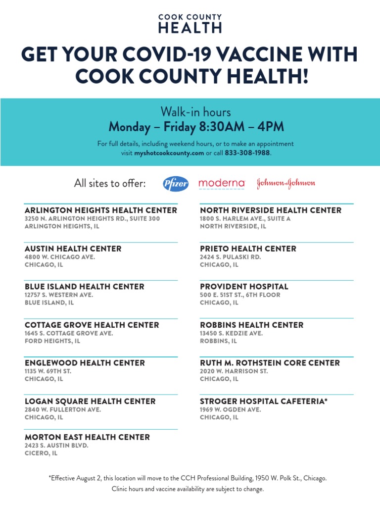 CCH Vaccination Flyer | PDF | Wellness | Medical