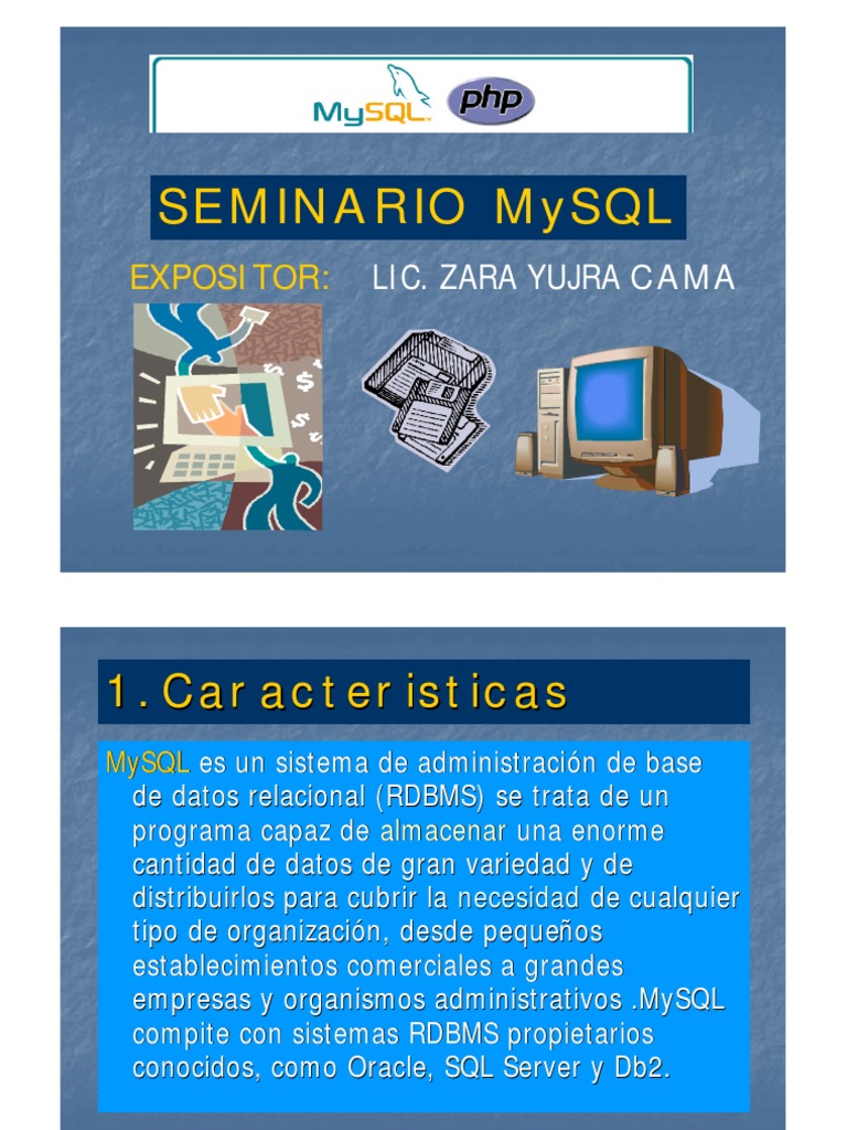 DiapositivasMySQL Presentacion | Descargar gratis PDF | Mi sql | SQL