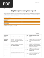 Big Five Personality Test Report | PDF | Cognition | Psychology