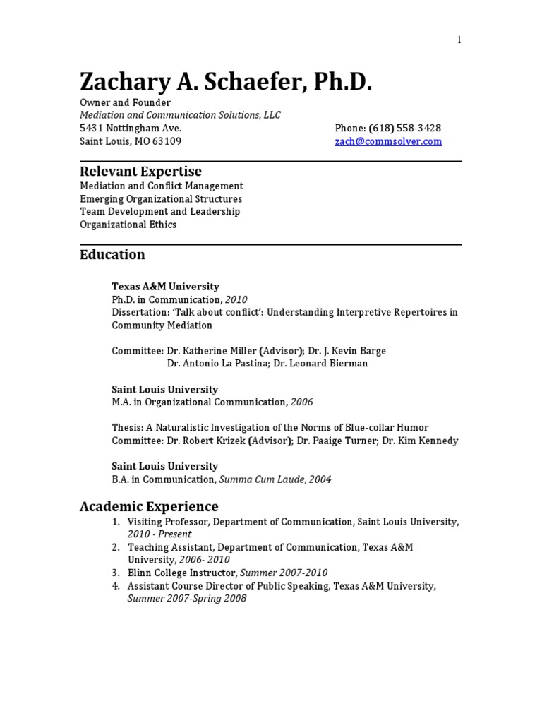 The Missing Conversations by Zachary Schaefer | PDF | Mediation ...