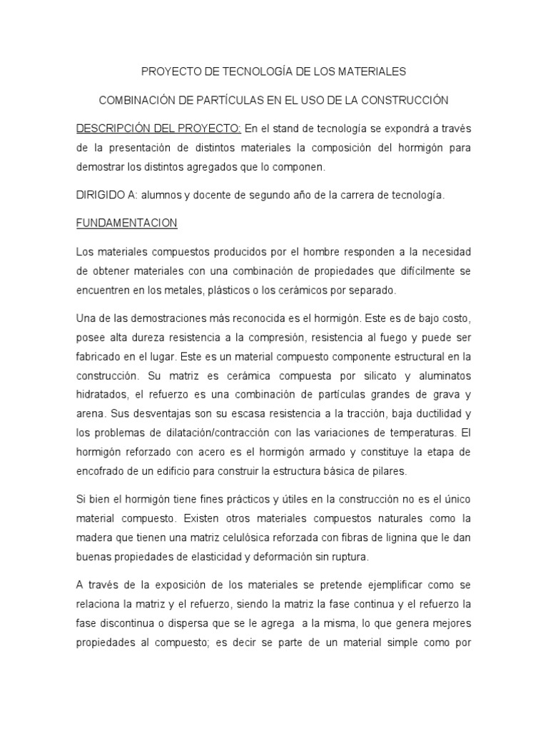Hormigón y Materiales Compuestos en Construcción | PDF | Material ...