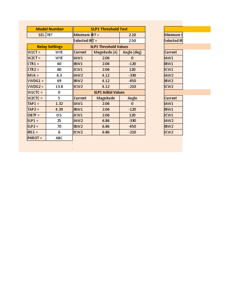 Three-Phase Restrained Differential Element Testing For The SEL-387 and ...