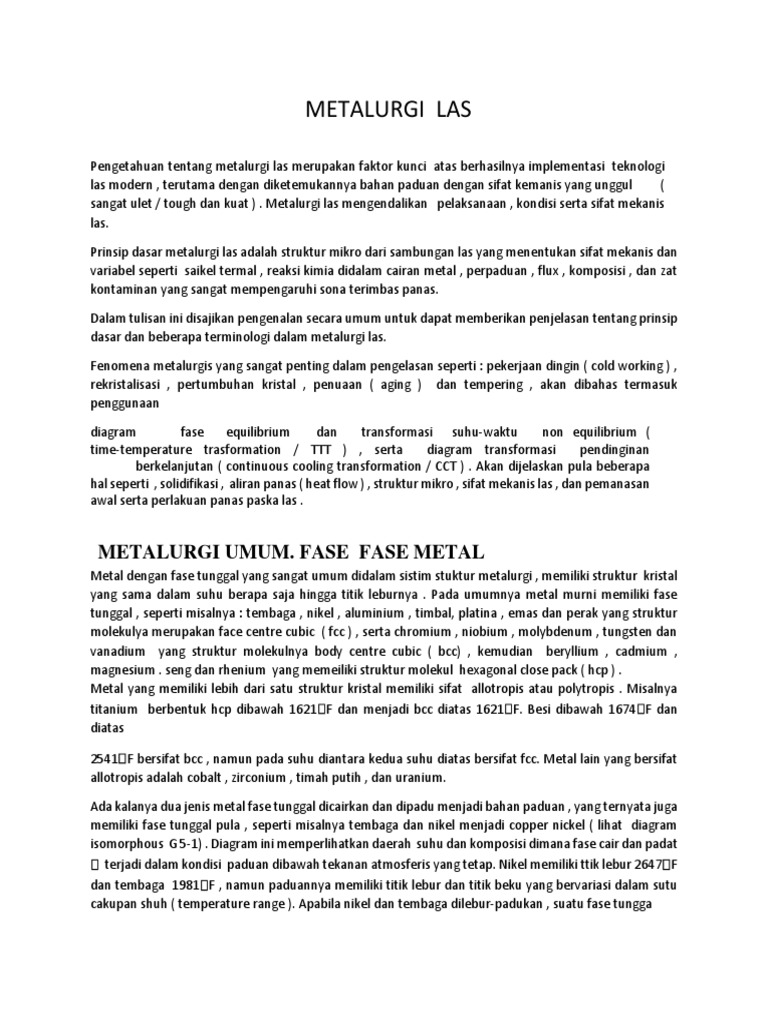 Welding Metalurgi | PDF