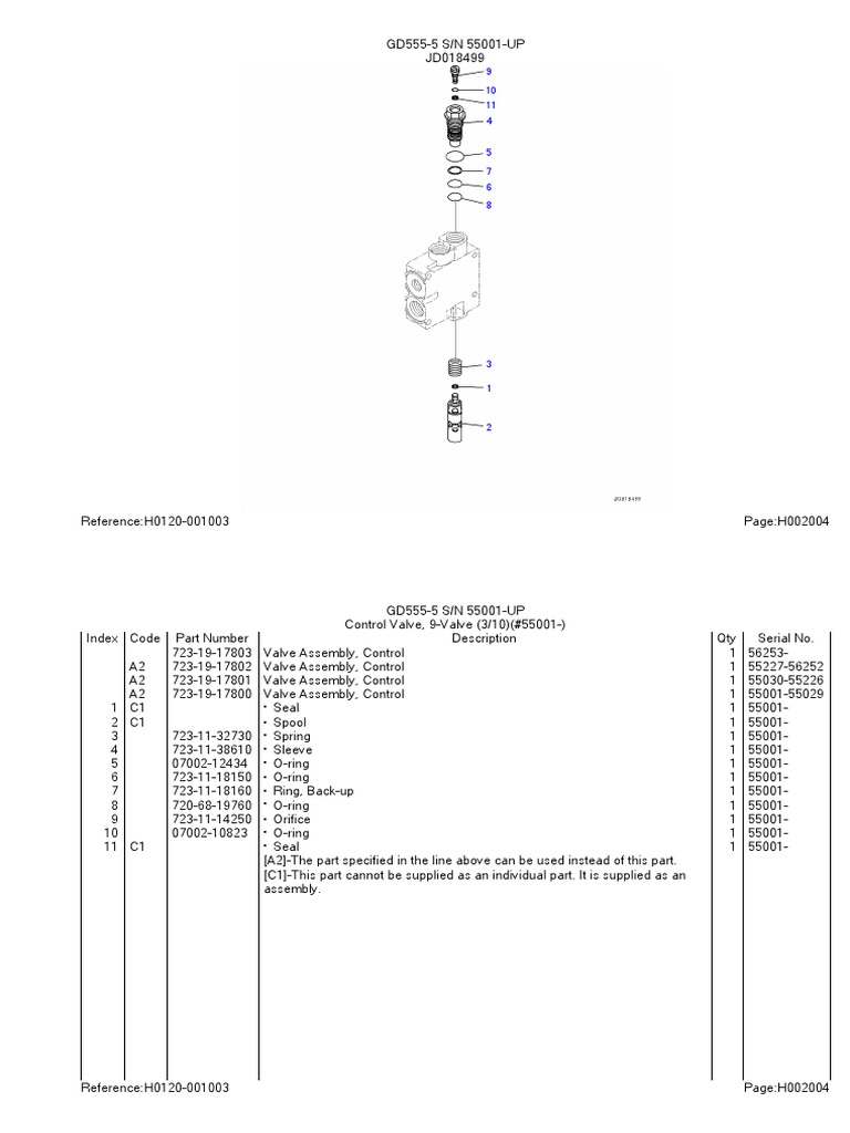 Komatsu 0000279c H0120-001003 Page | PDF | Hydraulics | Gas Technologies
