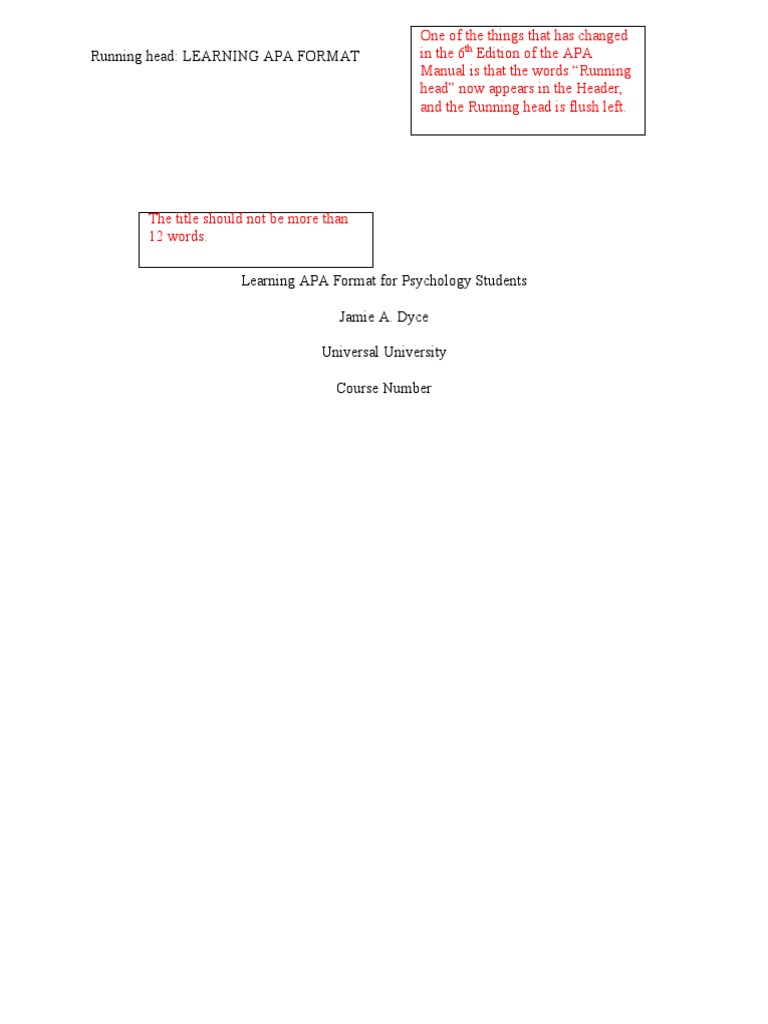 APA Format | PDF | Apa Style | Emergence