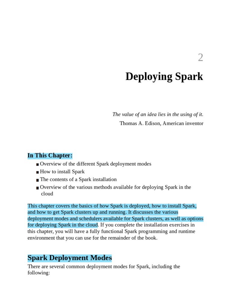 Chapter 2 | PDF | Apache Spark | Apache Hadoop