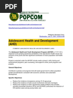 Adolescent Health and Development Program | PDF | Adolescence | Health Care