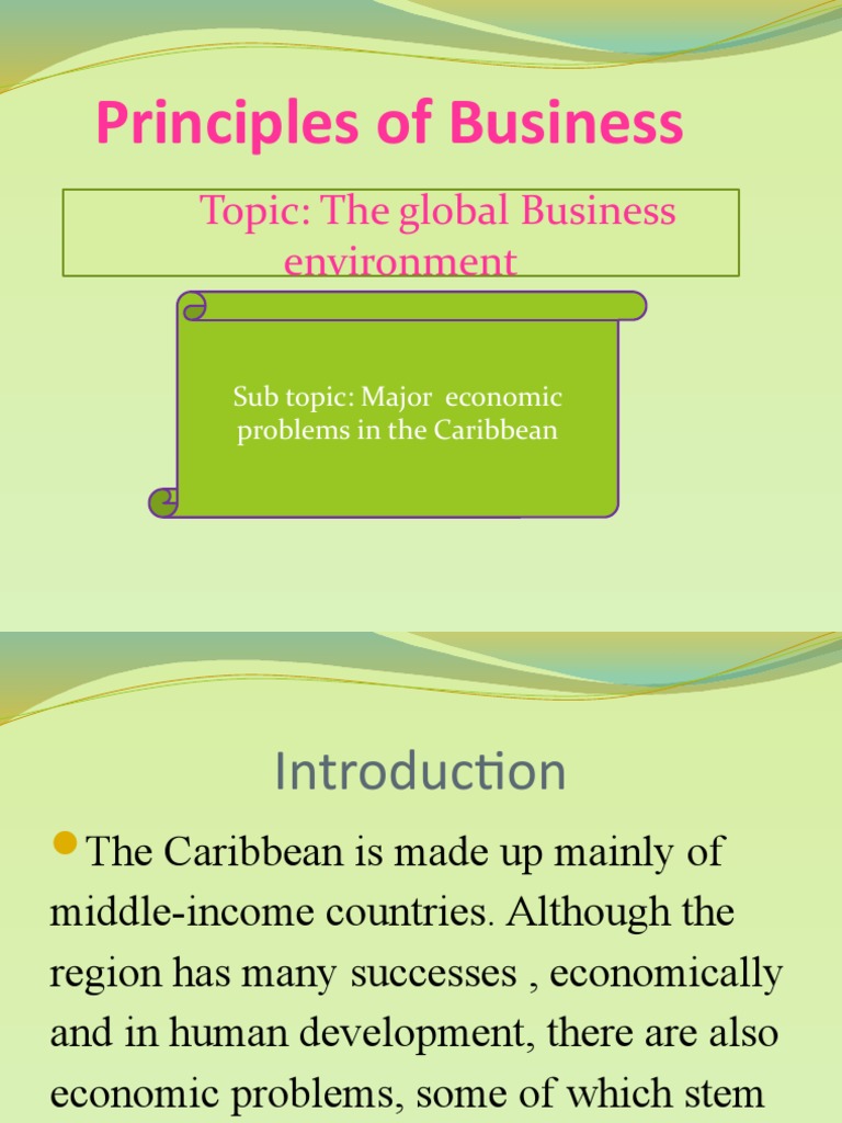 Major Economic Problems in The Caribbean | PDF | Economic Growth ...