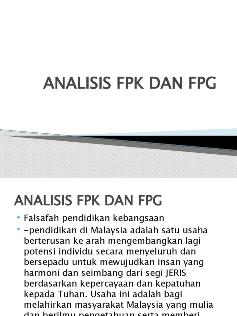 Analisis FPK Dan FPG | PDF