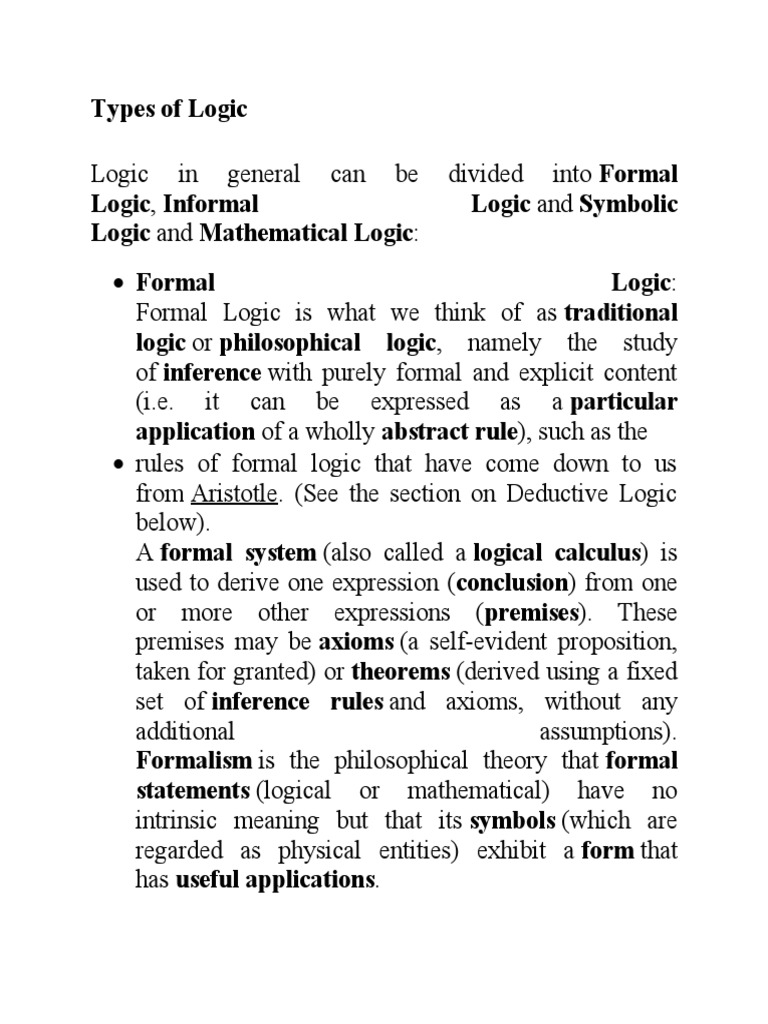 Types of Logic | PDF | Logic | Deductive Reasoning