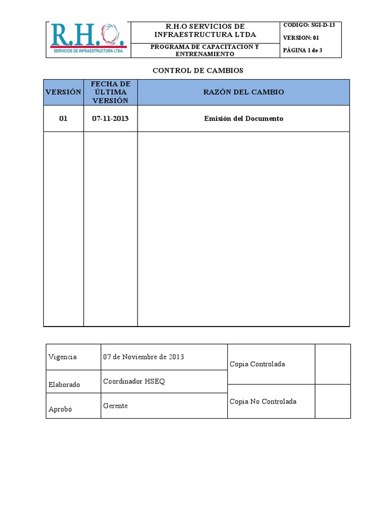 Programa De Capacitacion Y Entrenamiento Pdf Evaluación Business