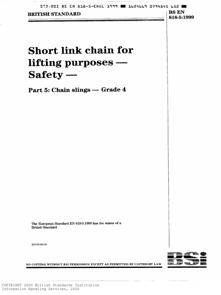 BS en 818-5 | PDF