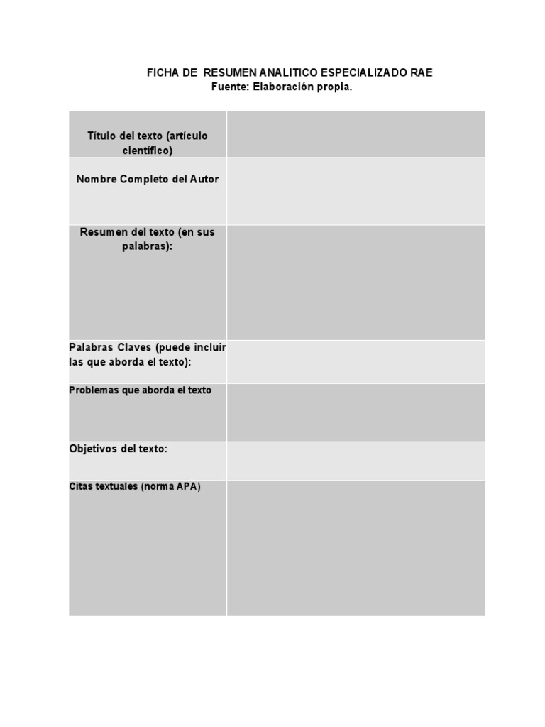 Formato Ficha Rae | PDF | Informática