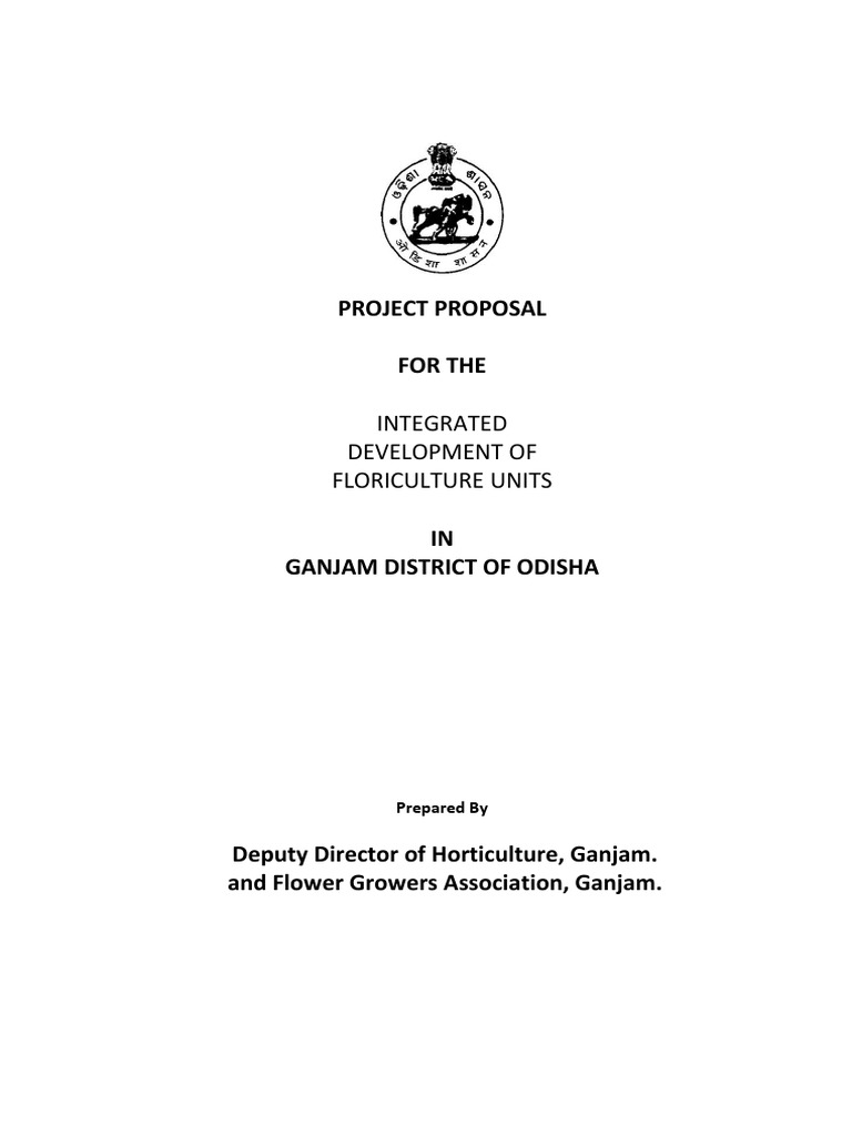 Project Proposal For The: Integrated Development of Floriculture Units ...
