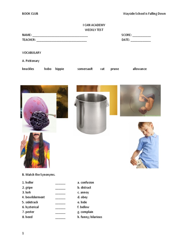 Wayside School Is Falling Down Test | PDF